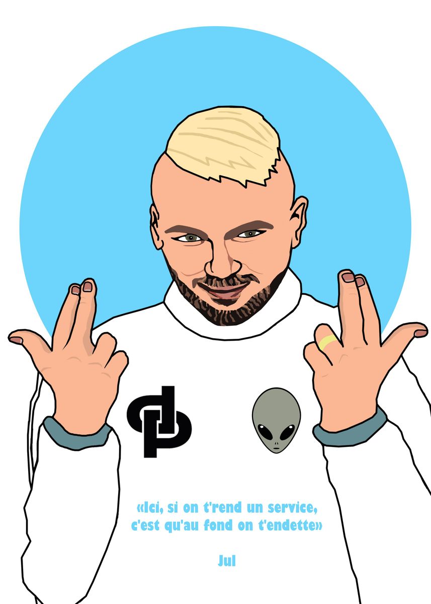 'JUL' Poster, picture, metal print, paint by TroisiemeOeil | Displate