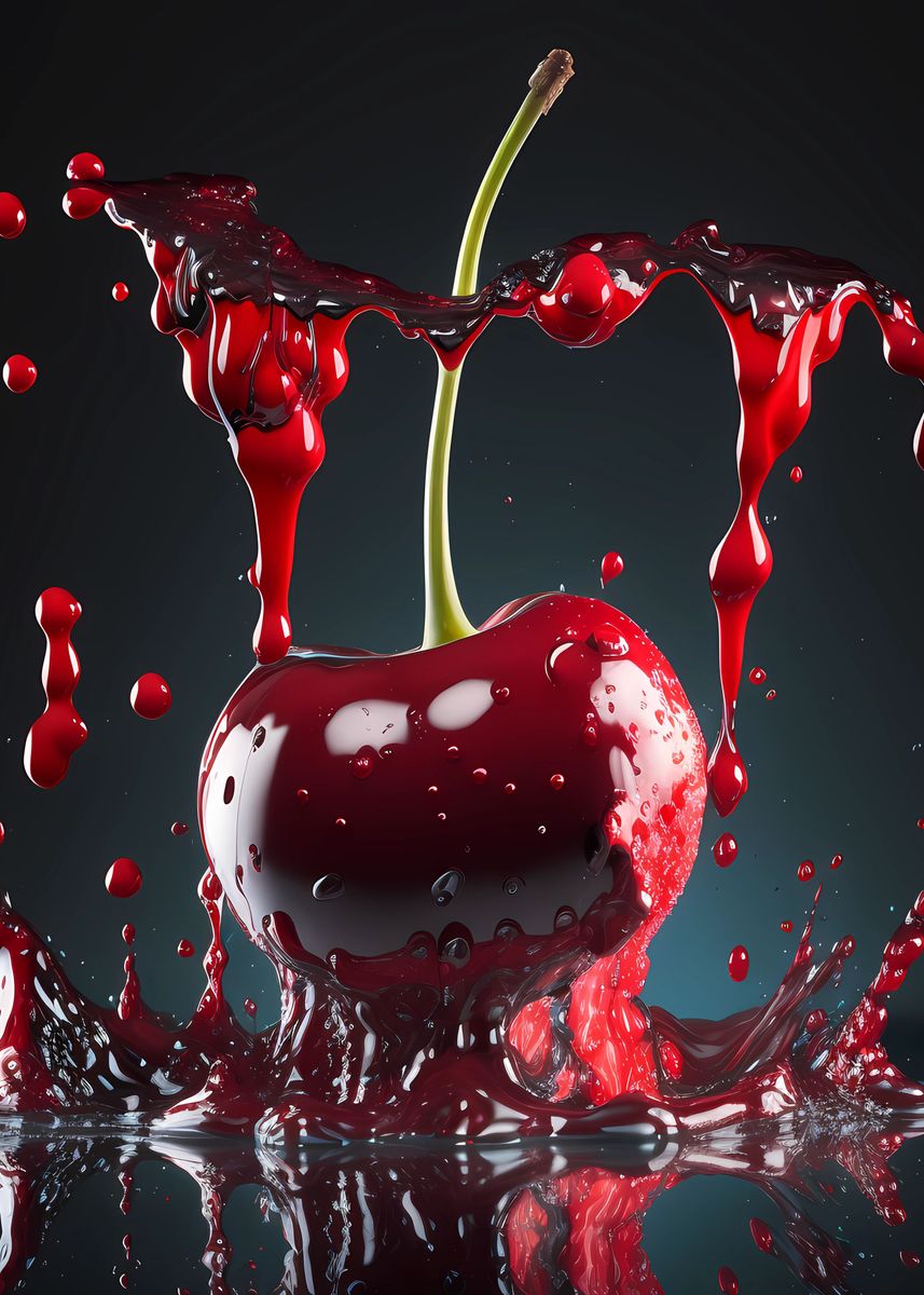 'Cherry' Poster, picture, metal print, paint by Oleksandr Kovalov ...