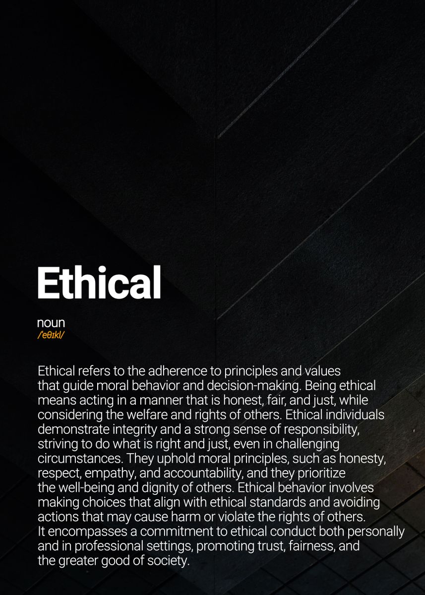 'Ethical' Poster, picture, metal print, paint by Mr Penguin | Displate