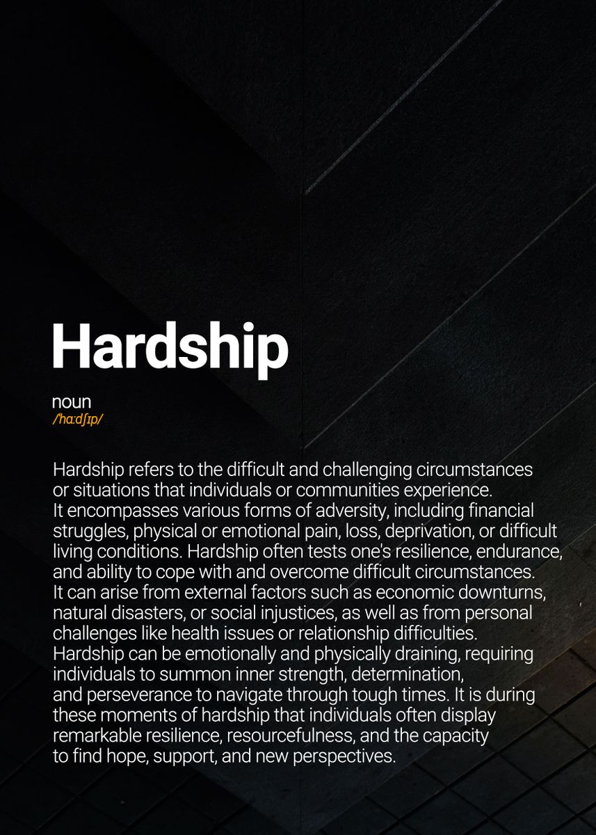'Hardship' Poster, picture, metal print, paint by Mr Penguin | Displate