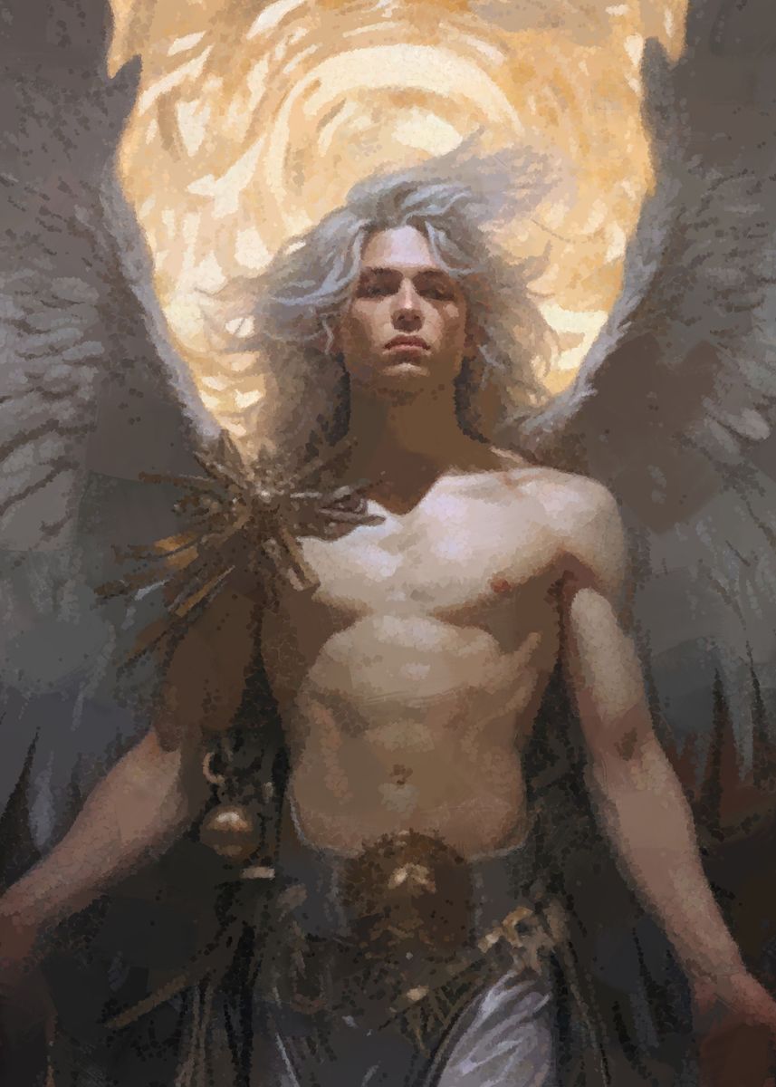 'Guy angel fantasy' Poster, picture, metal print, paint by Dark Zeka ...