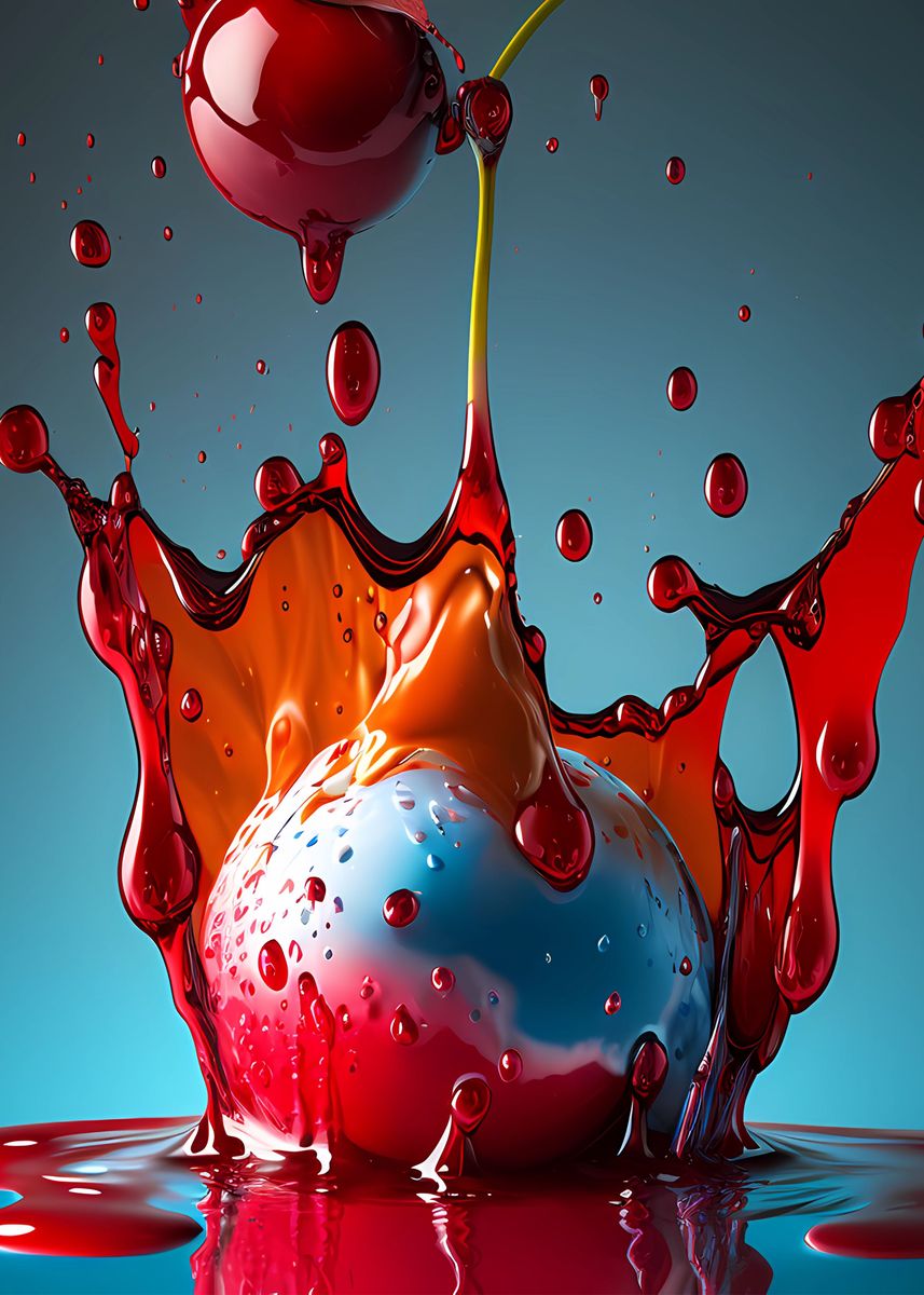 'Colorful splash' Poster, picture, metal print, paint by Oleksandr ...