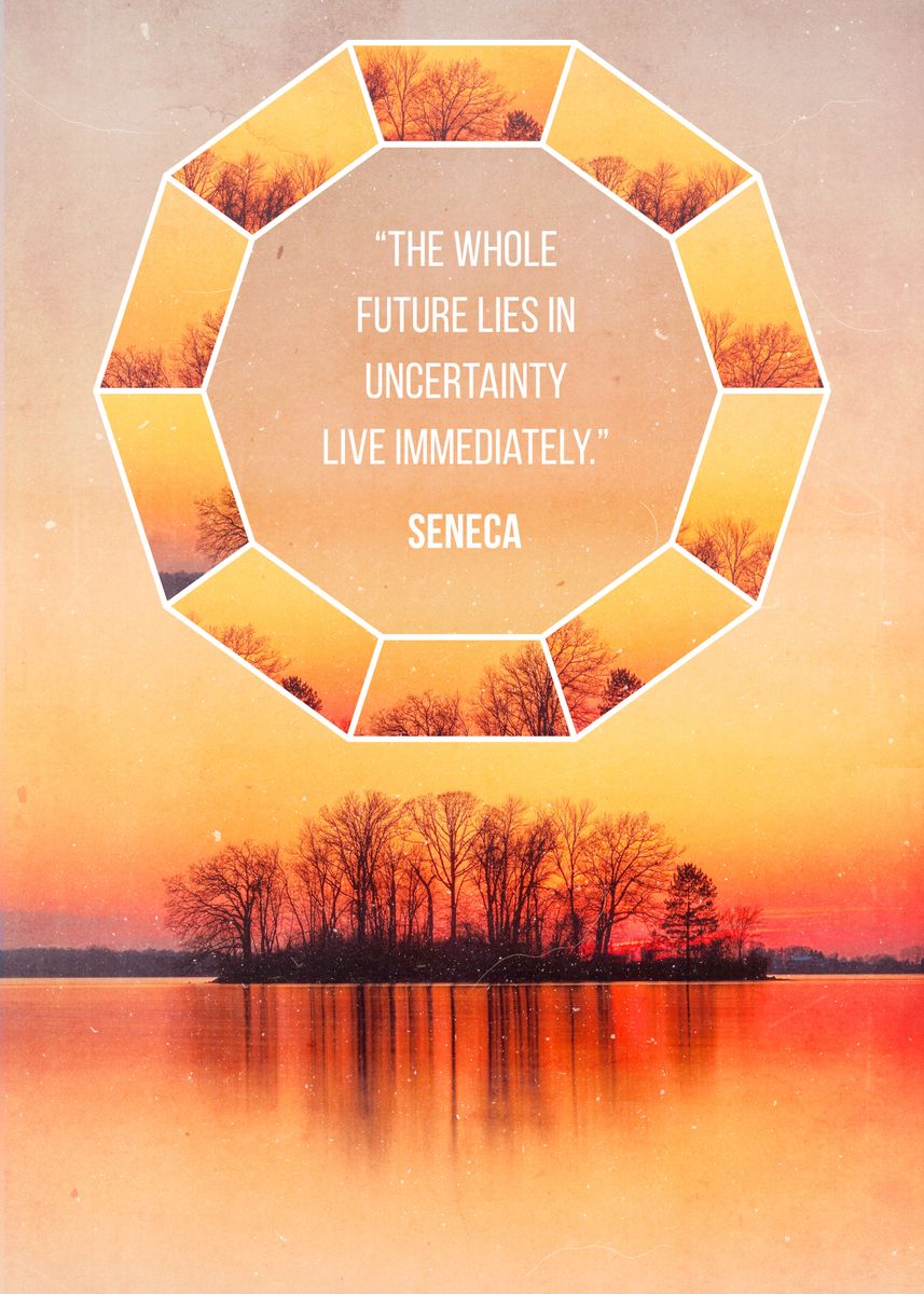 'Seneca quote 4' Poster, picture, metal print, paint by Daniel O'Gorman ...