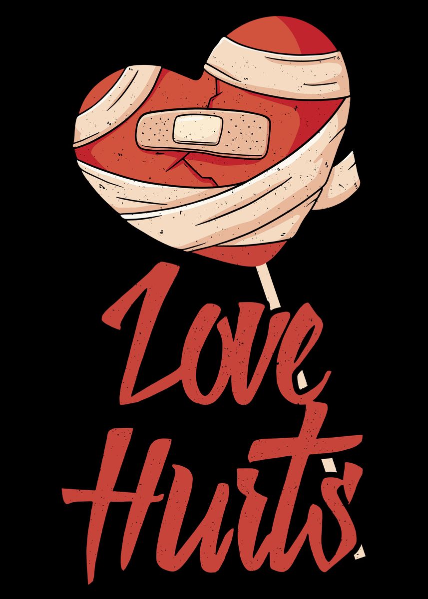 'Love Hurts Lollipop' Poster by Chris Feil | Displate