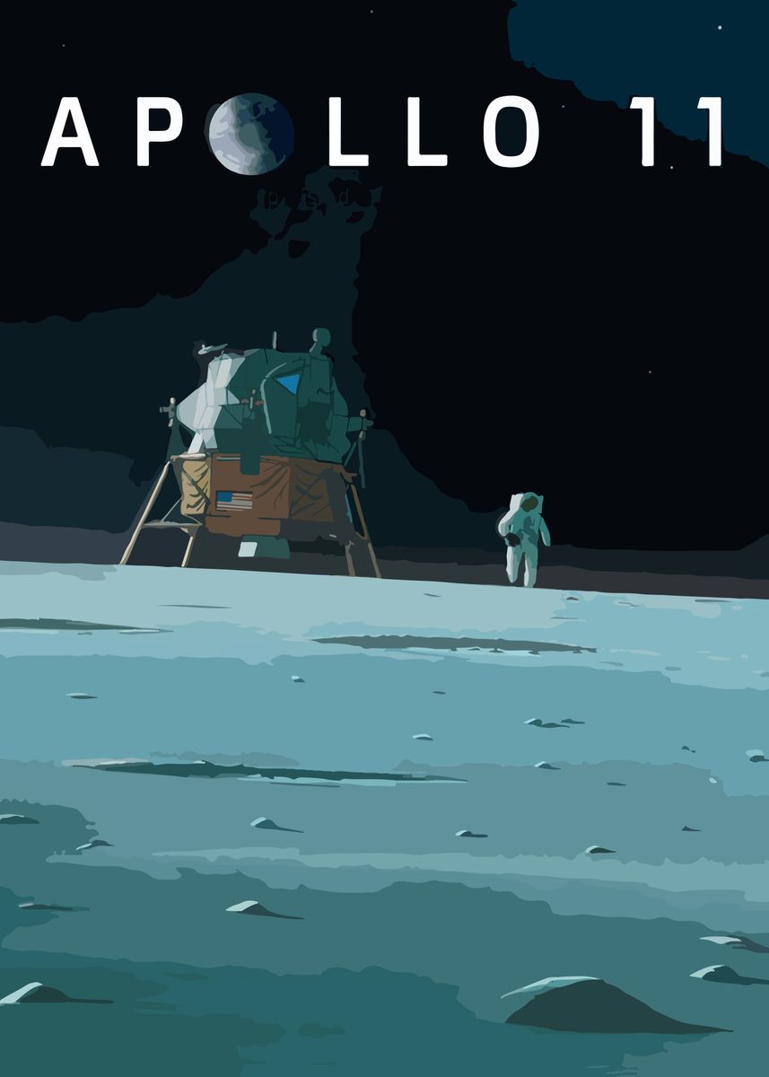 'apollo 11' Poster, picture, metal print, paint by Addolf Binecklli ...