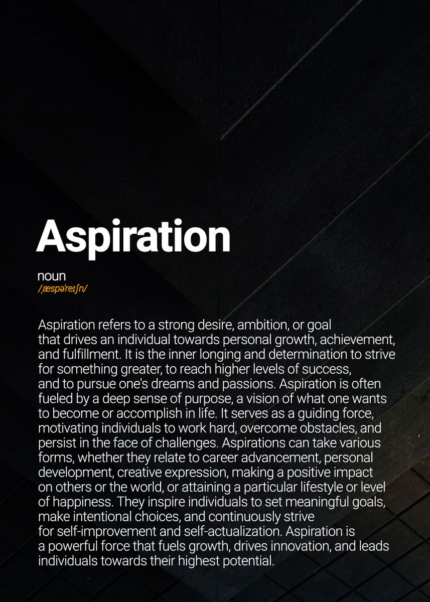 'Aspiration' Poster, picture, metal print, paint by Mr Penguin | Displate