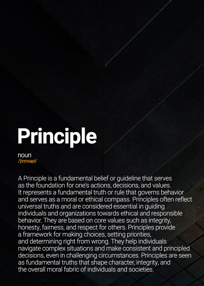 'Principle' Poster, picture, metal print, paint by Mr Penguin | Displate