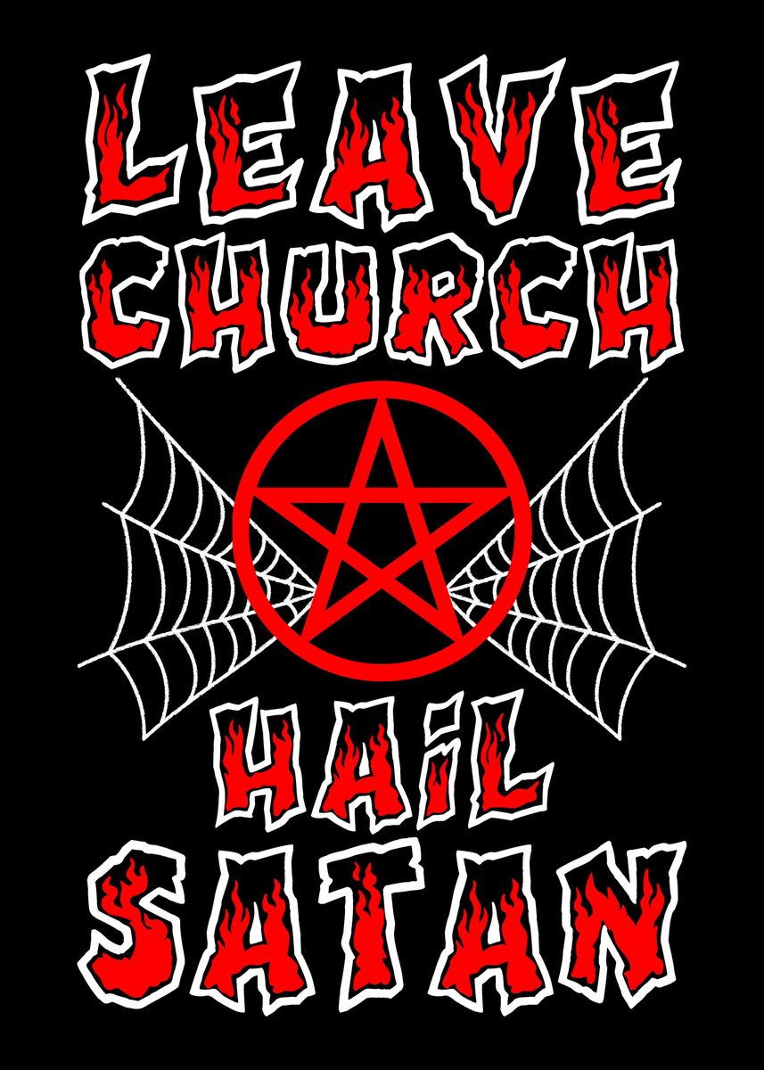 'Funny Satanism Satanic' Poster, picture, metal print, paint by ...