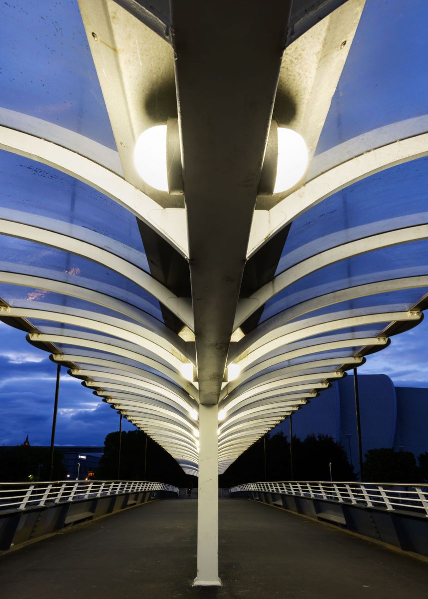 'Abstract Bridge At Night' Poster by Socratubik | Displate