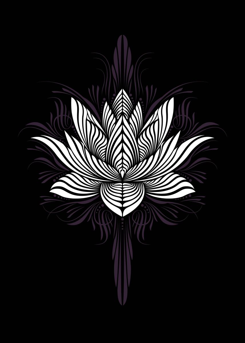 'Lotus pinstripe ' Poster by jun salazar | Displate