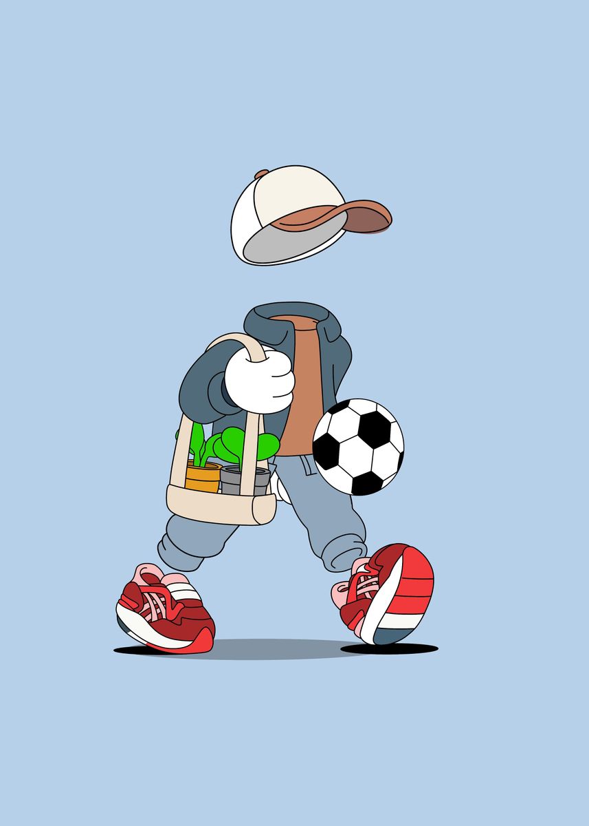 'Football Mania' Poster, picture, metal print, paint by UNIKORN | Displate