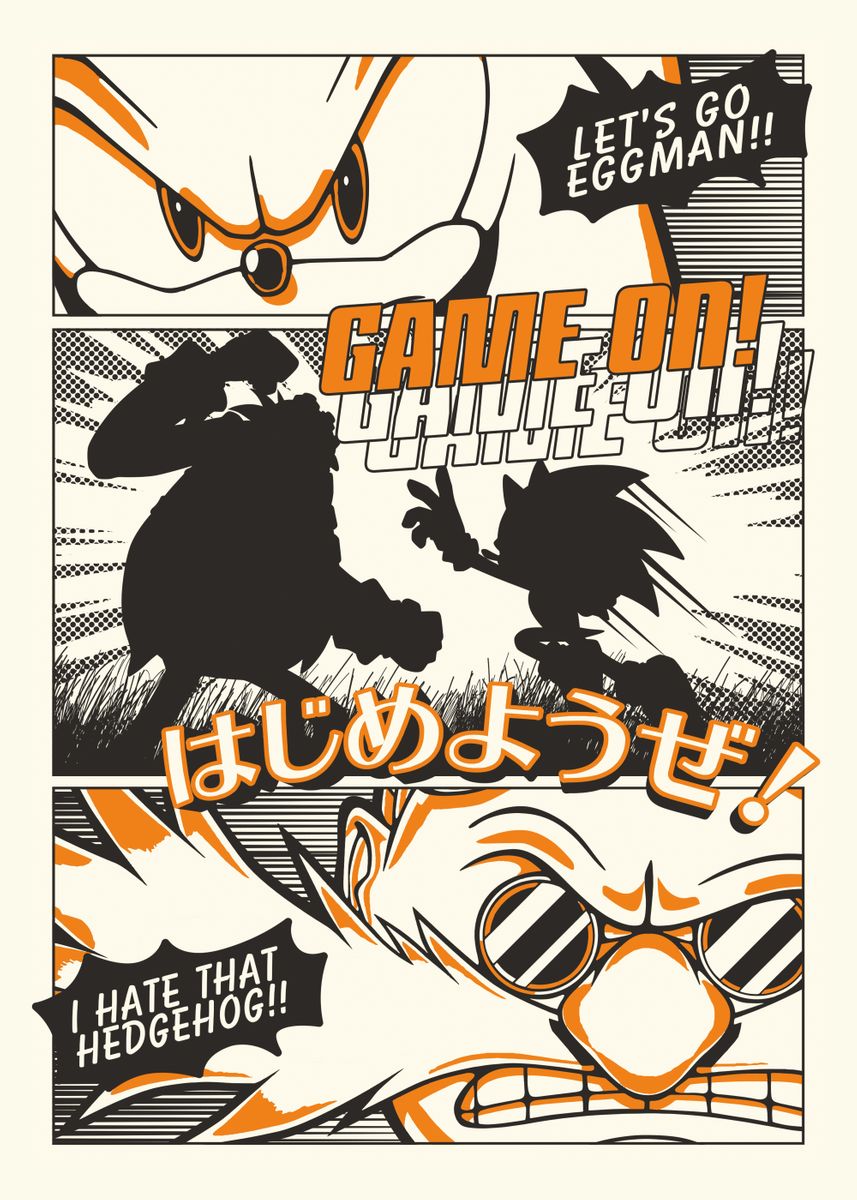 'I Hate That Hedgehog' Poster, picture, metal print, paint by Sonic the ...