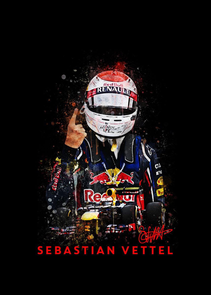 'Sebastian Vettel ' Poster by Daisy Donna | Displate