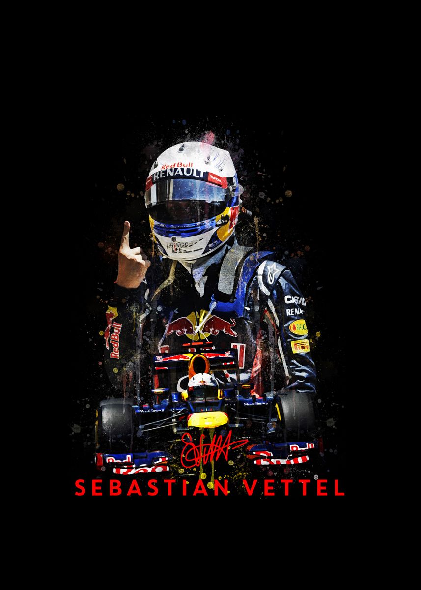 'Sebastian Vettel ' Poster, picture, metal print, paint by Daisy Donna ...