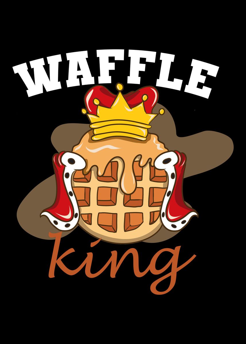 'Waffle King' Poster, picture, metal print, paint by Hexor | Displate