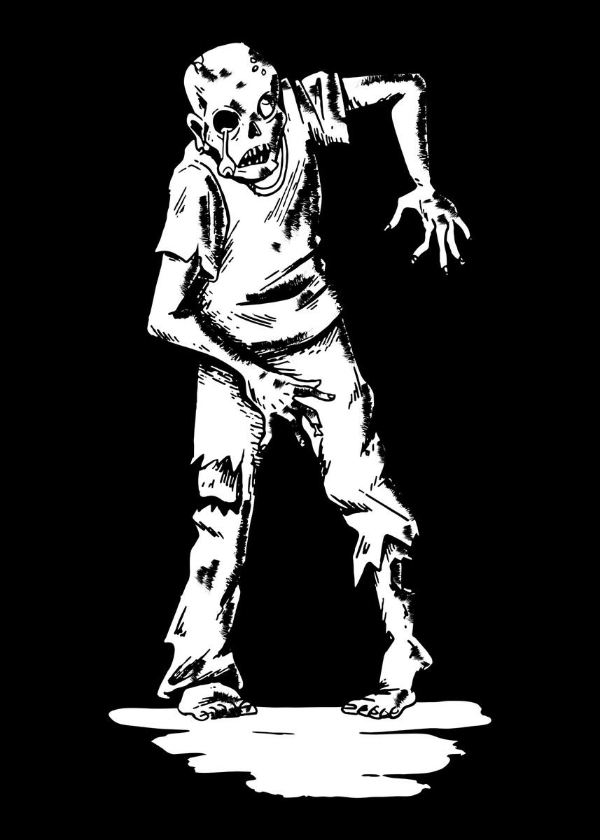 'Zombie Scary' Poster by BobbyBubble | Displate