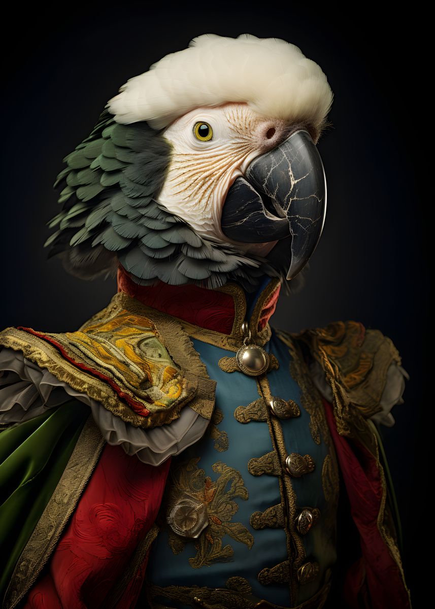 'Aristocrat Parrot' Poster, picture, metal print, paint by Makadur ...