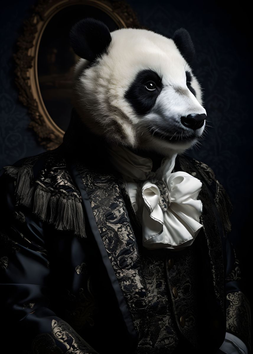 'Aristocrat Panda' Poster by Makadur | Displate