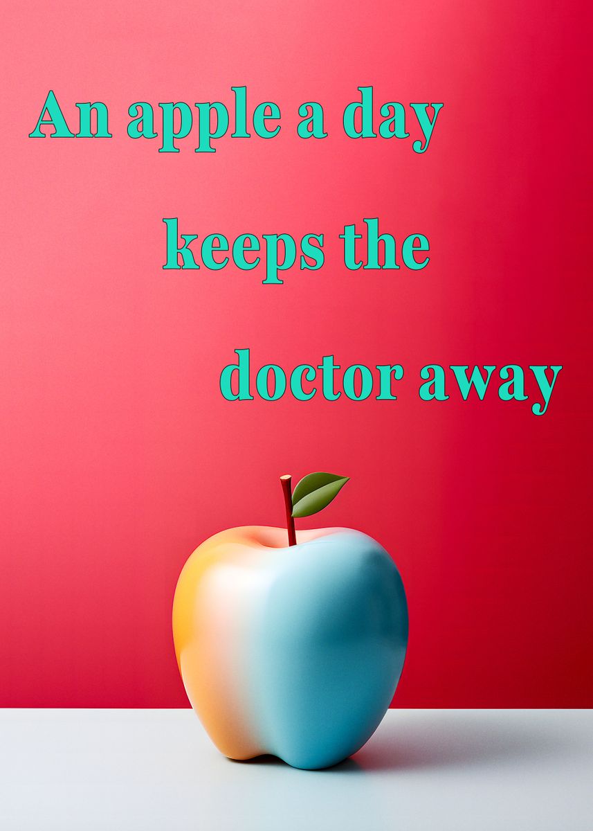 'An Apple A Day' Poster, picture, metal print, paint by Steel Canvas ...