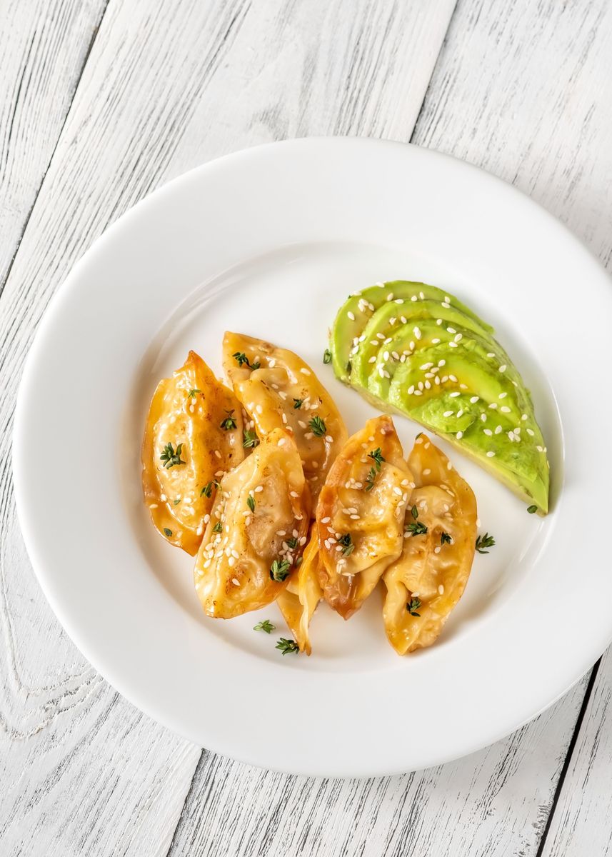 'Portion of gyoza' Poster by Oleksandr Prokopenko | Displate