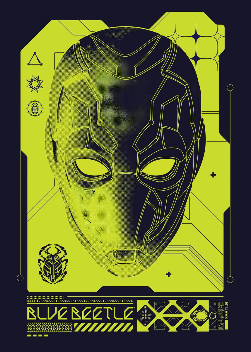 'Mask Schematic' Poster, picture, metal print, paint by DC Comics ...