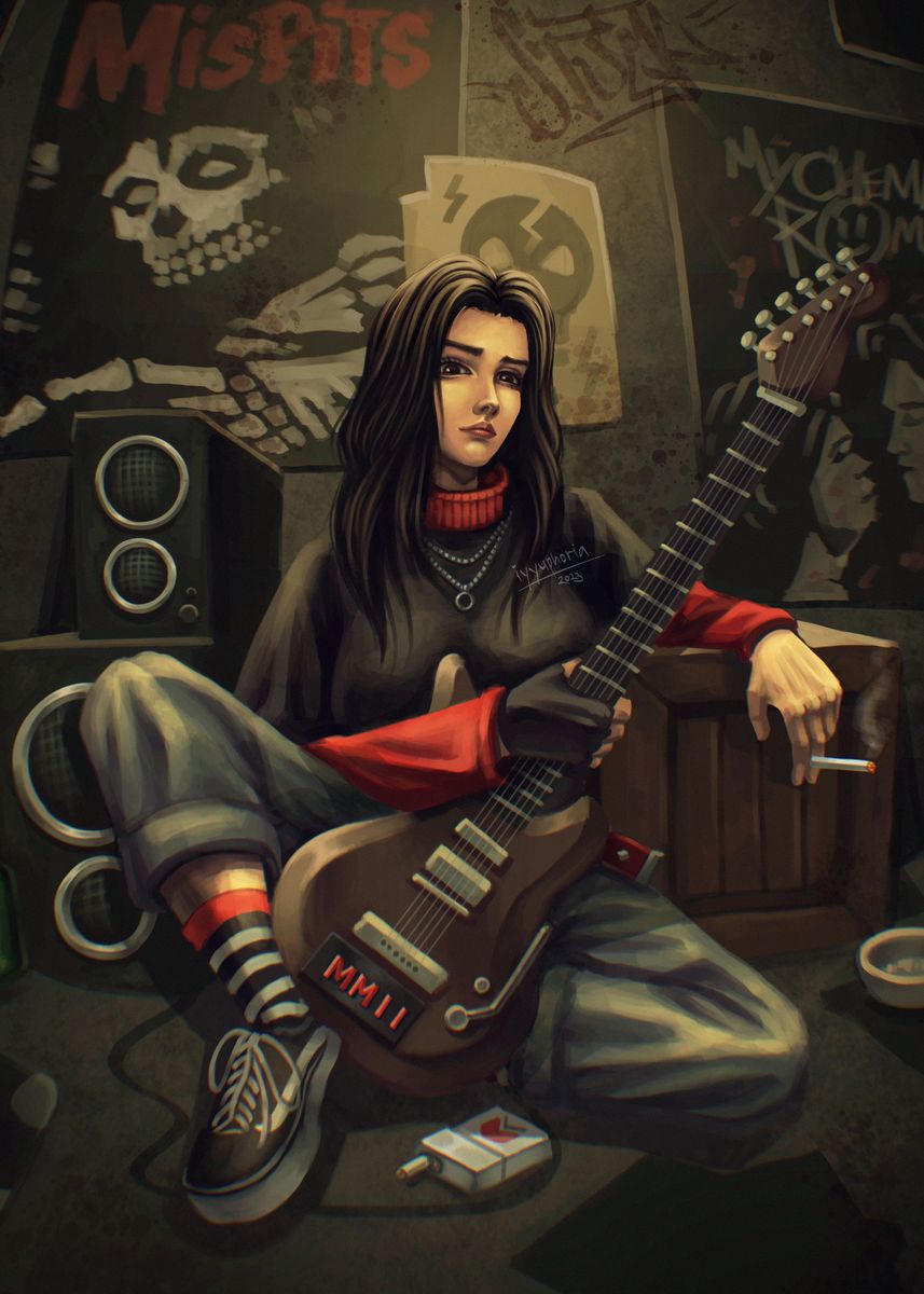 'Emo Girl' Poster by Abiyyu Itisham | Displate