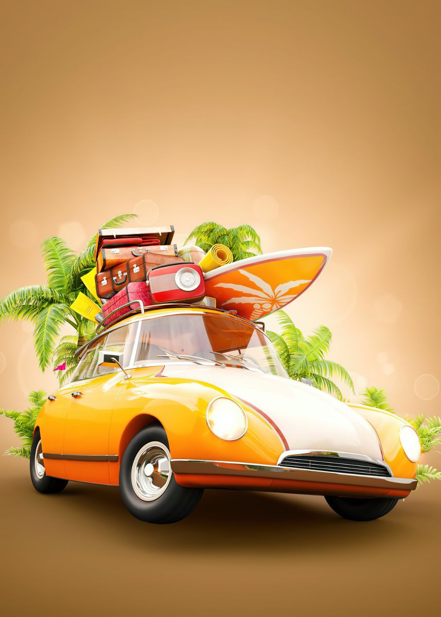 'summer car' Poster, picture, metal print, paint by Victim Innocents ...