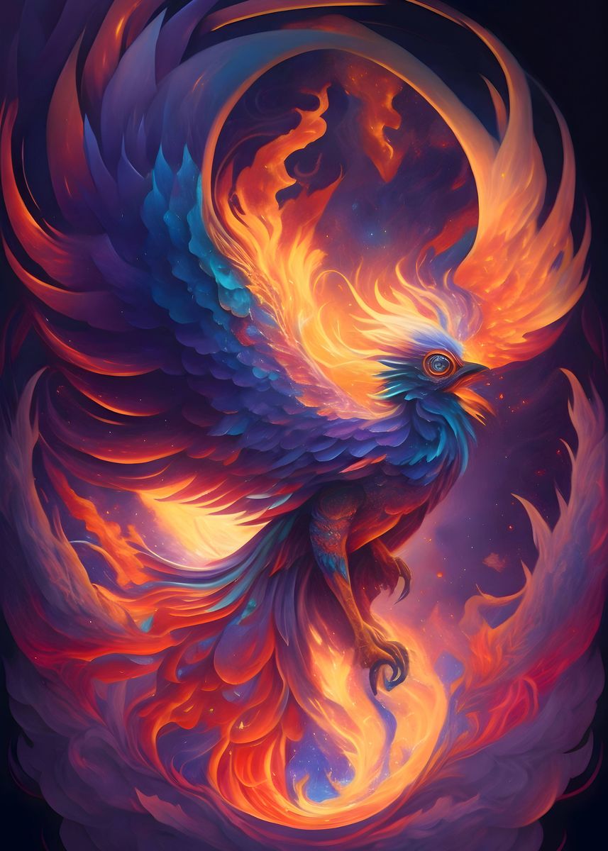 'Phoenix' Poster, picture, metal print, paint by Surrealistic Space ...