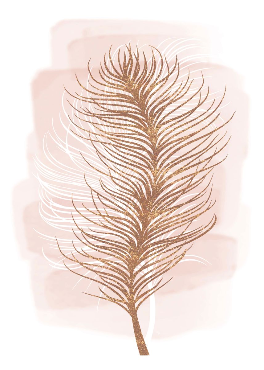 'Luxurious modern feather' Poster, picture, metal print, paint by ...