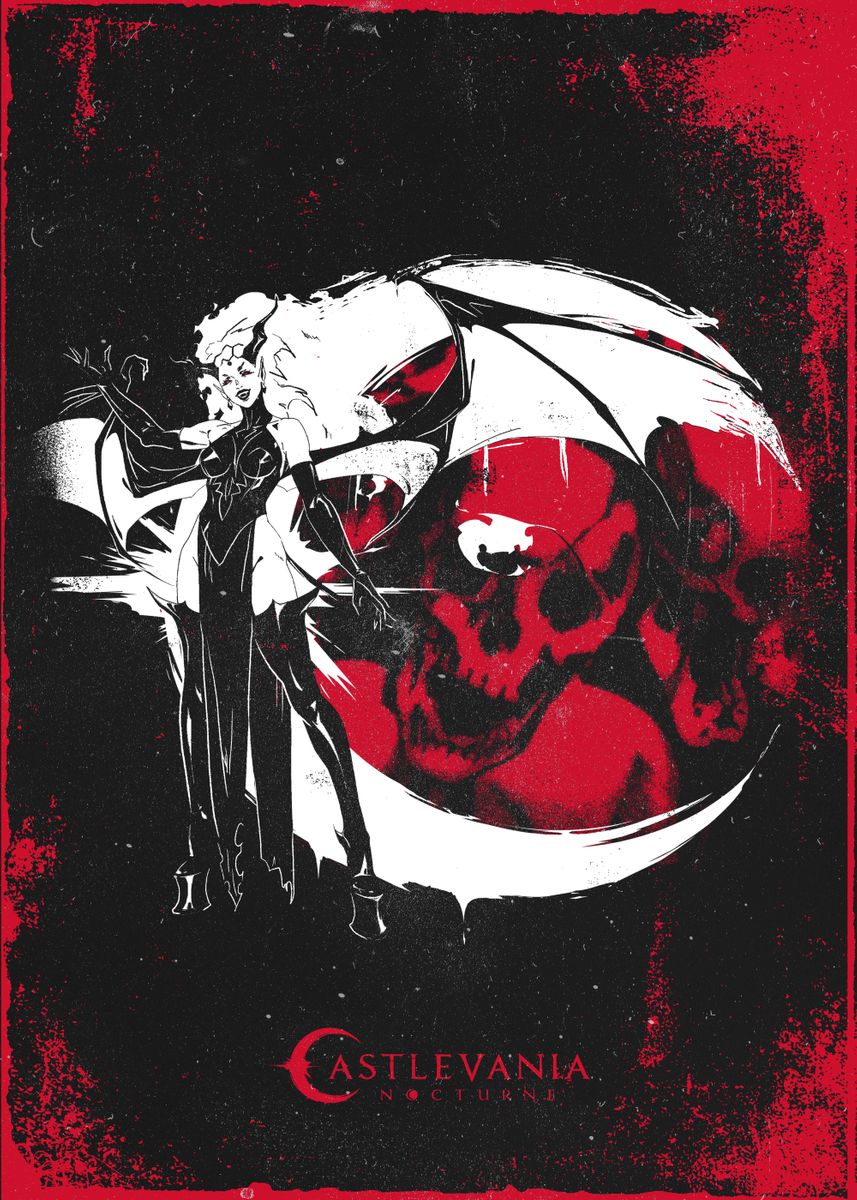 'Bloody Moon' Poster, picture, metal print, paint by Castlevania | Displate