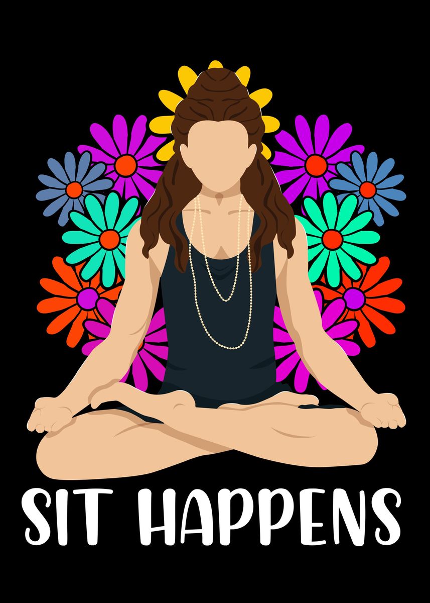 'Meditation Meditating' Poster, picture, metal print, paint by ...