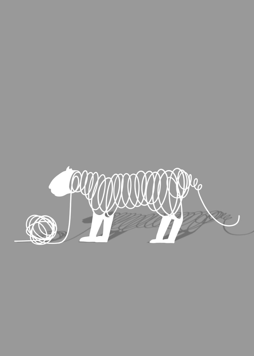 'Beautiful One Line Animal ' Poster by masn | Displate