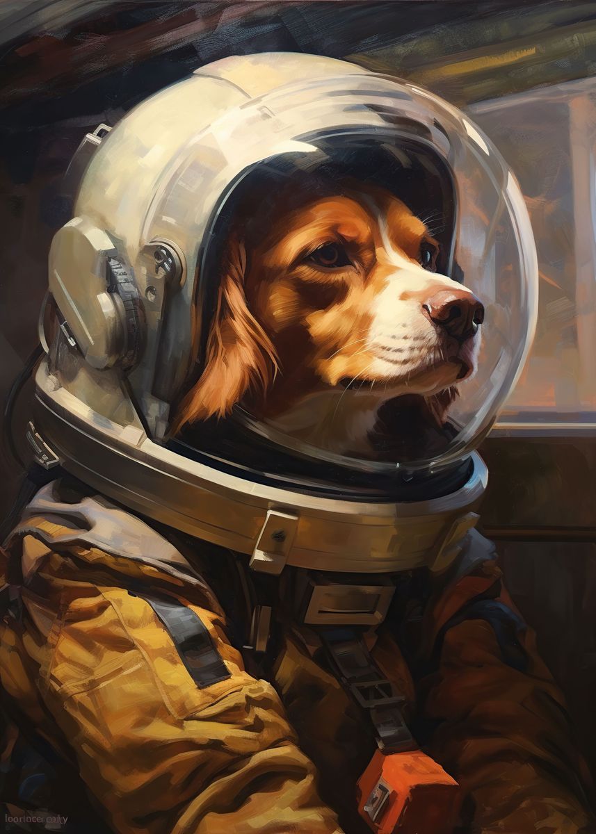 'Space Rover Pup' Poster, picture, metal print, paint by AMG GROUP ...