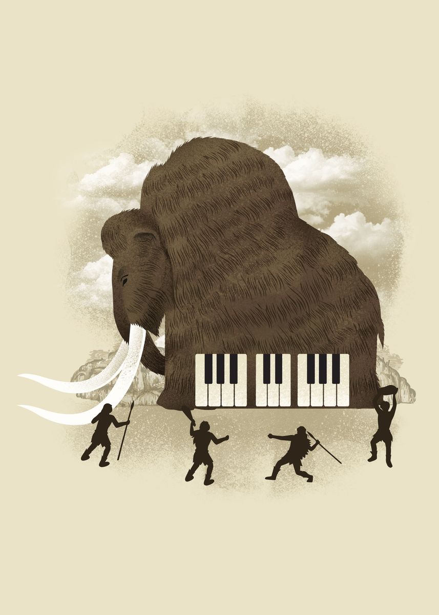 'Primitive Music' Poster, picture, metal print, paint by Dan Fajardo ...