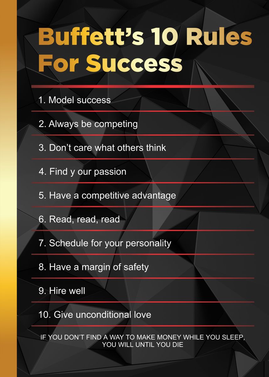 'success rules' Poster, picture, metal print, paint by Lowpoly Posters ...