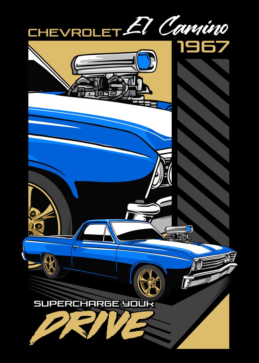 'American V8 Car' Poster, picture, metal print, paint by Berkah Jaya ...