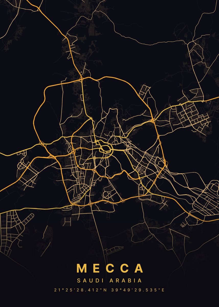 'Mecca Saudi Arabia' Poster by Kemi Solaja | Displate