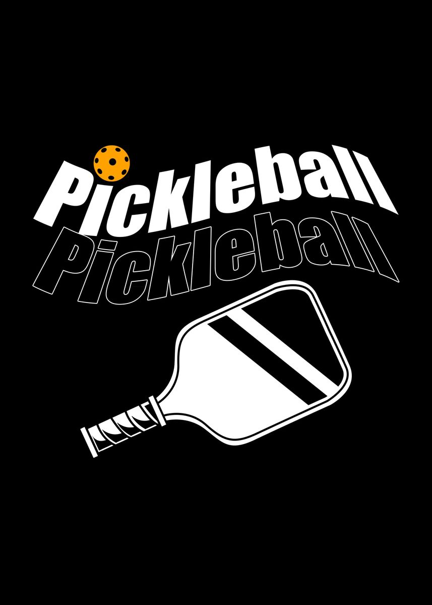 'Pickleball Paddle' Poster, picture, metal print, paint by FunnyGifts ...