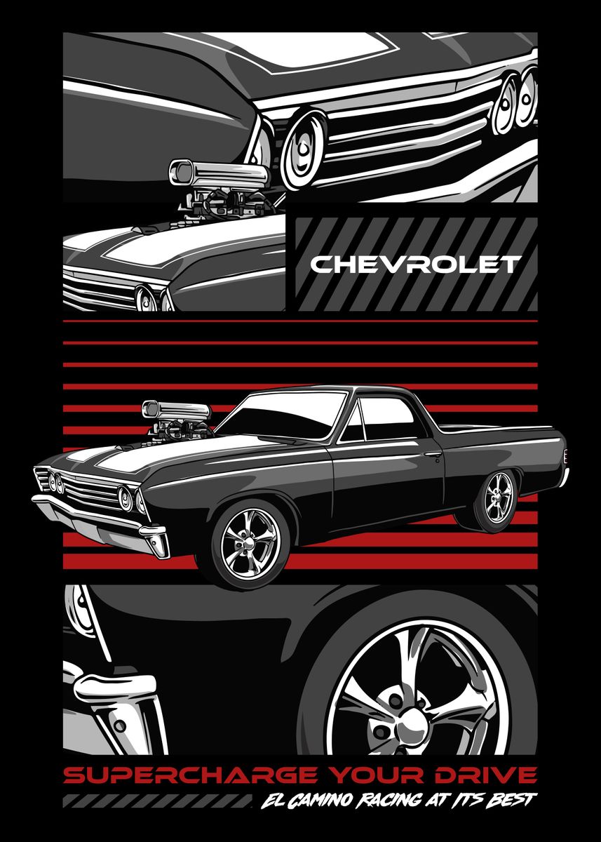 'Iconic American Car' Poster, picture, metal print, paint by Berkah ...