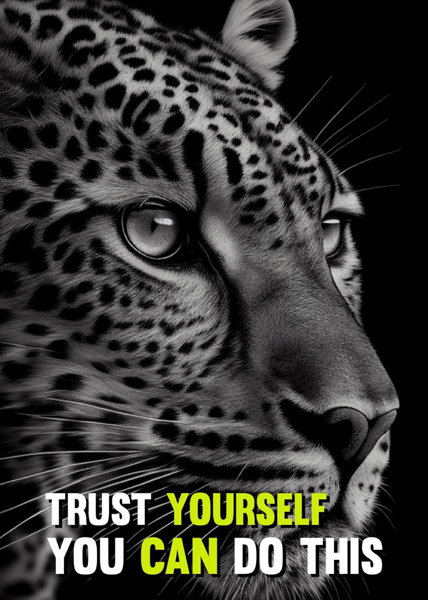 'Leopard Animal quotes' Poster, picture, metal print, paint by ...