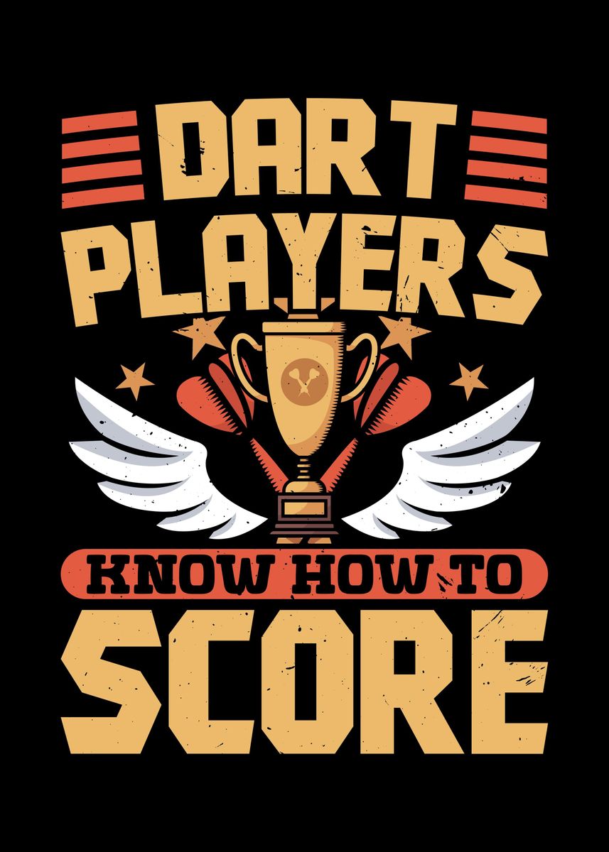 'Darts Player' Poster, picture, metal print, paint by Sebastian Wünsche ...