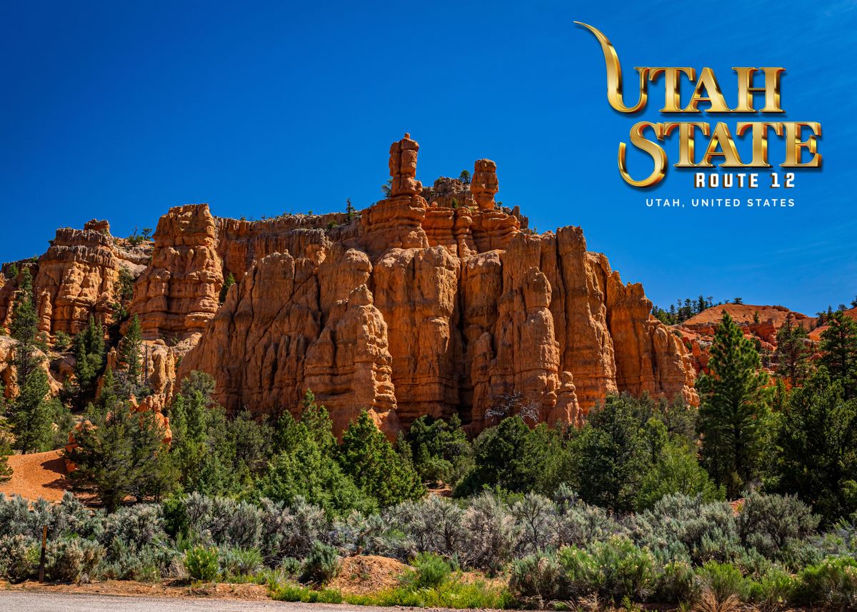 'Utah State Route 12 Scenic' Poster by Gestalt Imagery | Displate