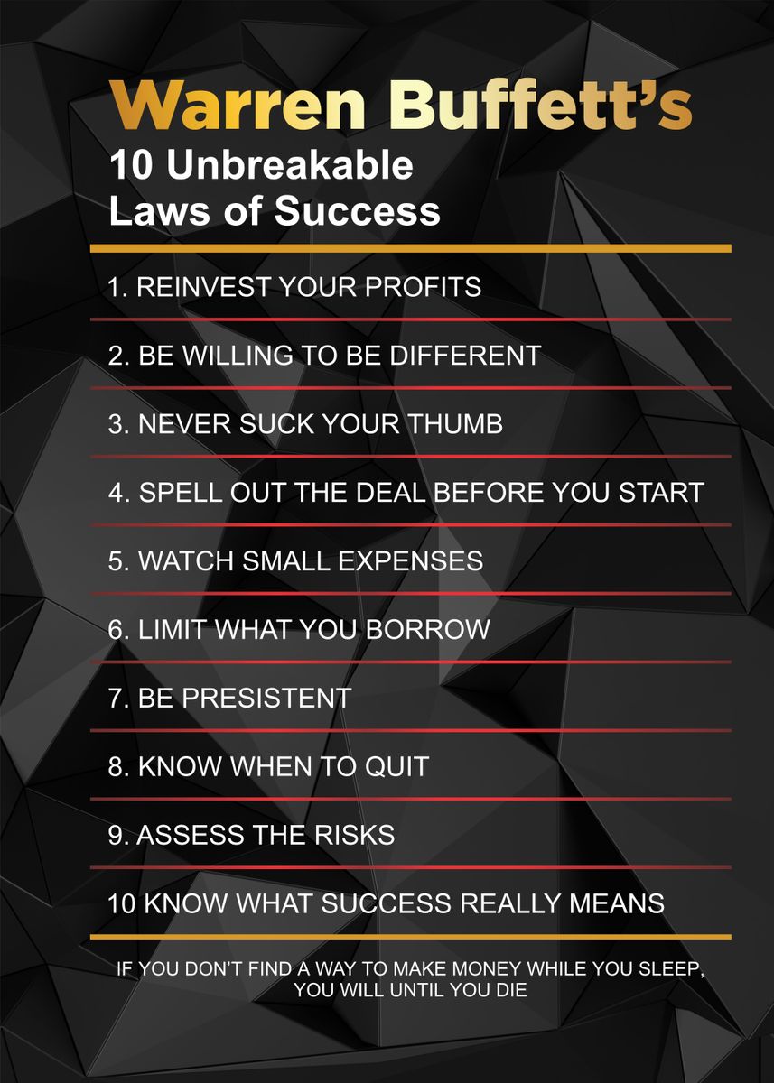 'success rules' Poster, picture, metal print, paint by Lowpoly Posters ...