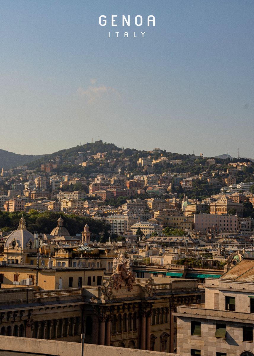 'Genoa' Poster, picture, metal print, paint by Famous City | Displate