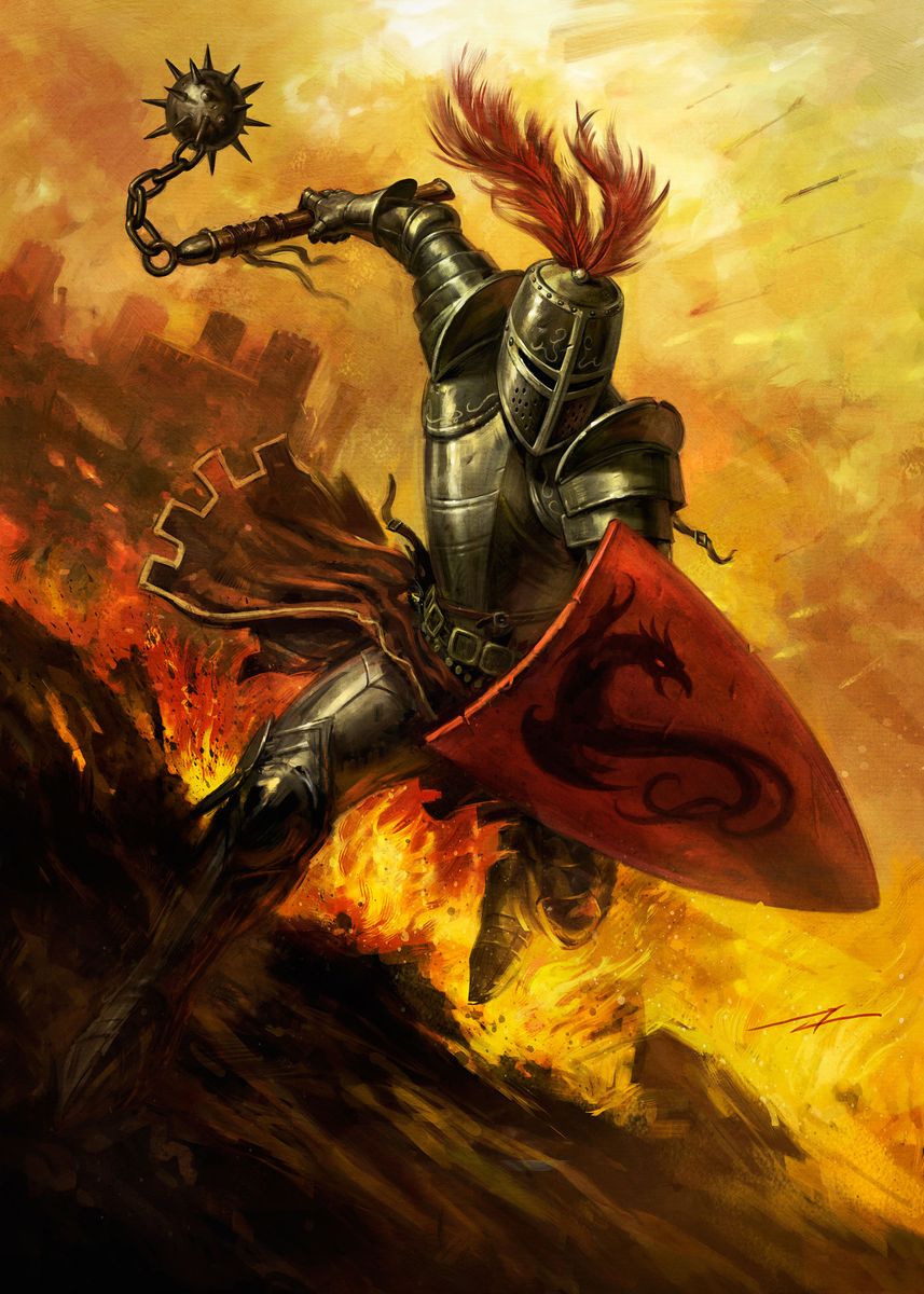 'Medieval Knight' Poster, picture, metal print, paint by Alan Lathwell ...