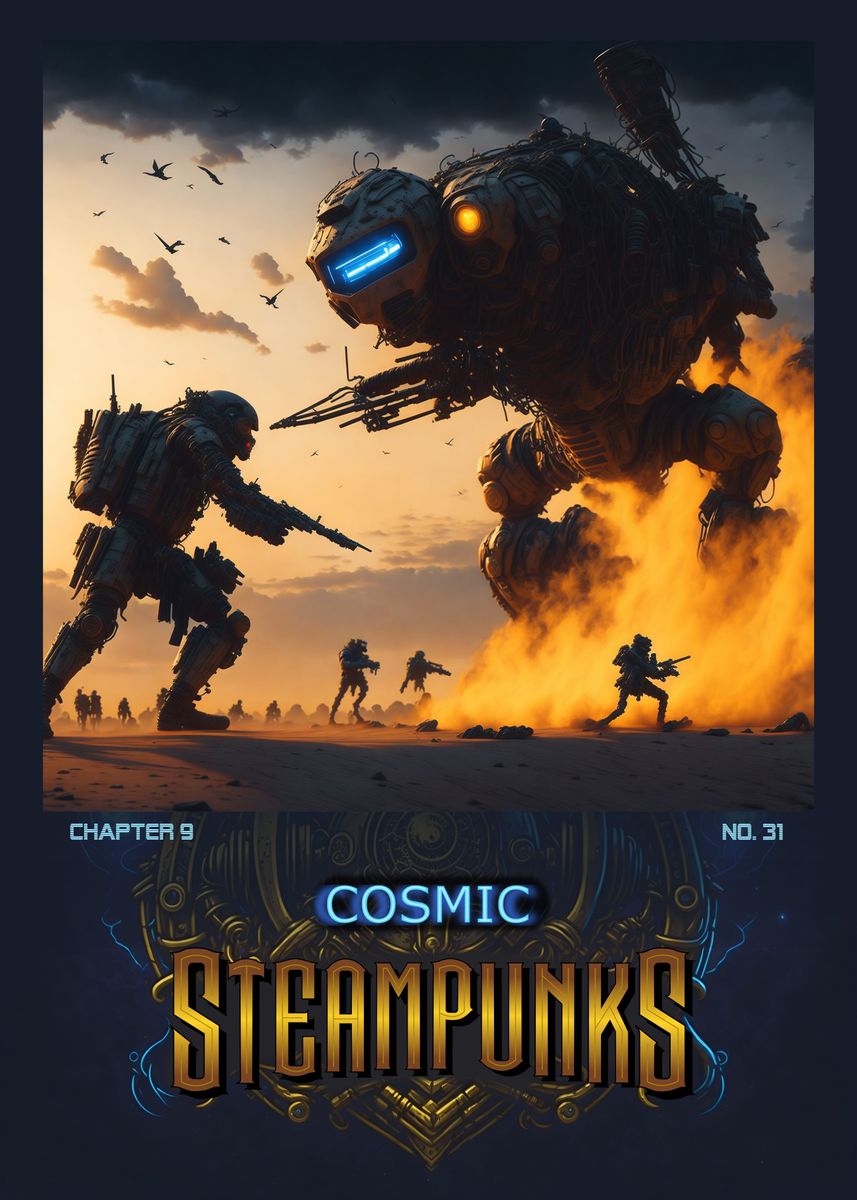 'Cosmic Steampunks C9 N31' Poster, picture, metal print, paint by Tom ...