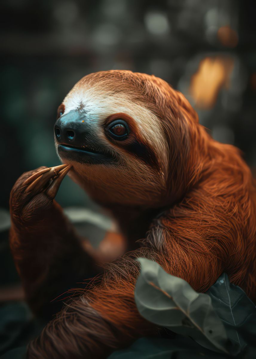 'Charming sloth' Poster, picture, metal print, paint by Zooscape ...