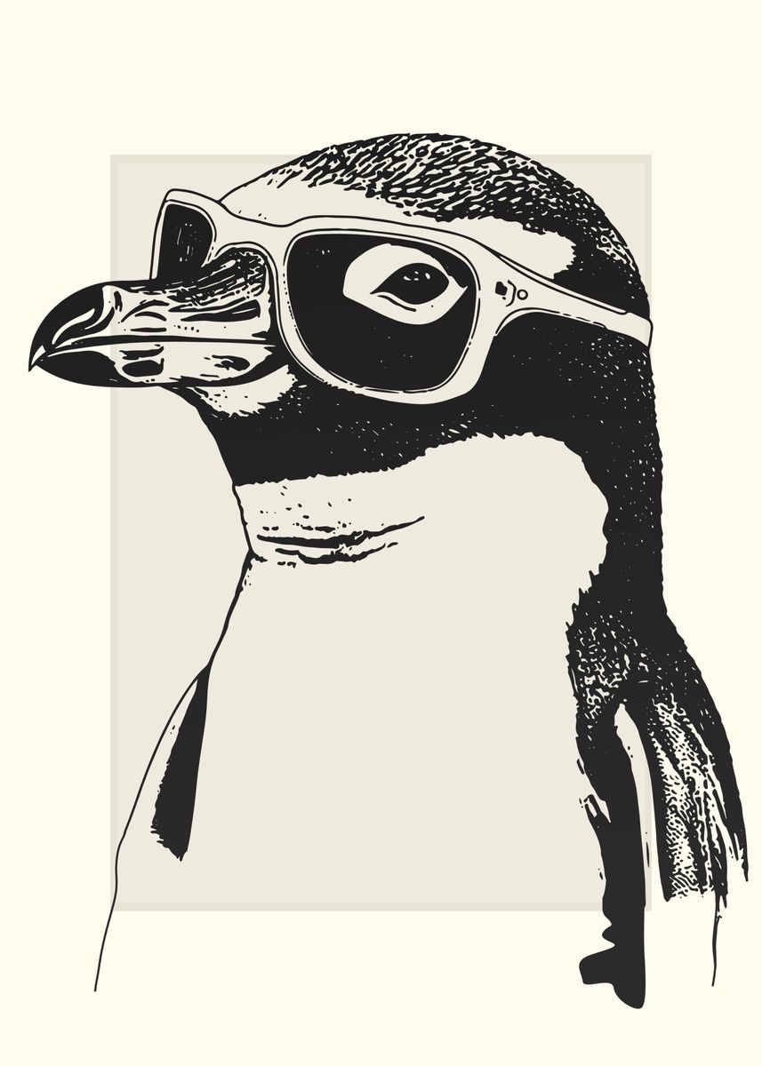 'Chinstrap Penguin Sketch' Poster, picture, metal print, paint by ...