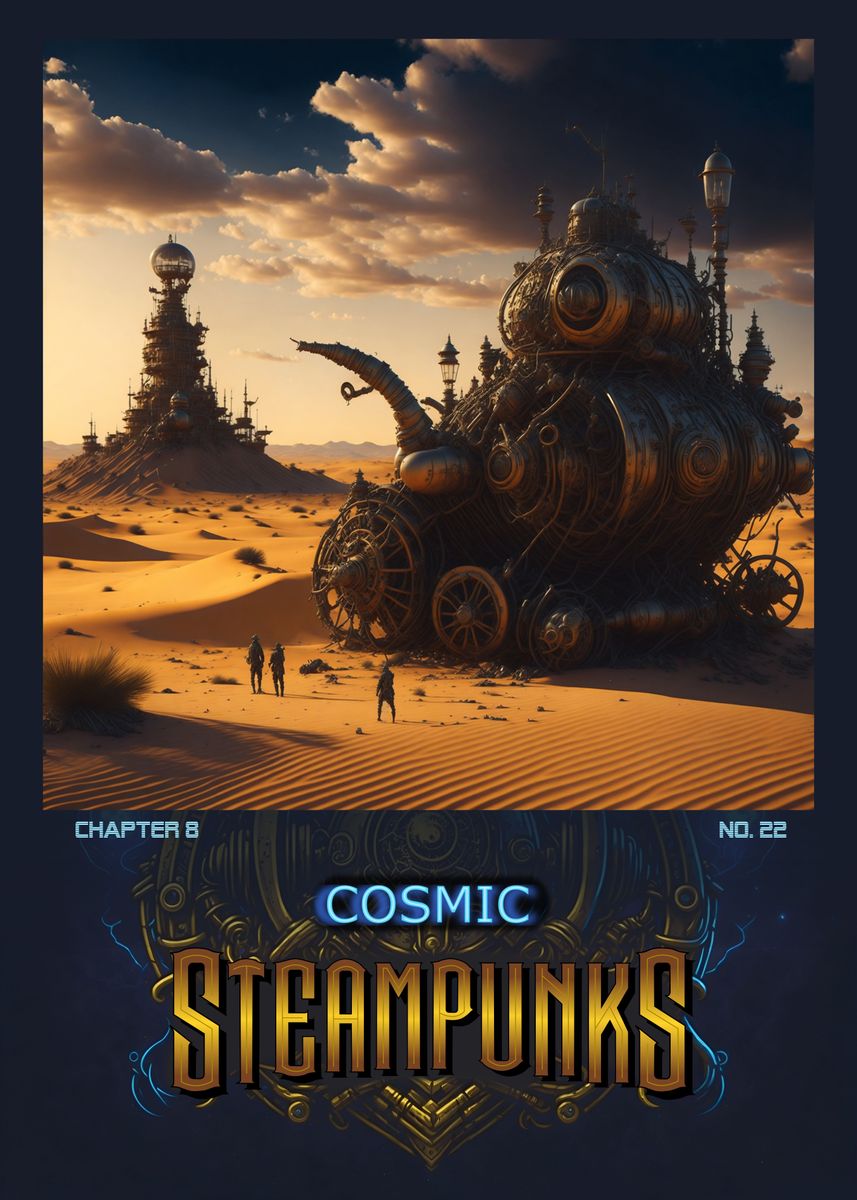 'Cosmic Steampunks C8 N22' Poster, picture, metal print, paint by Tom ...