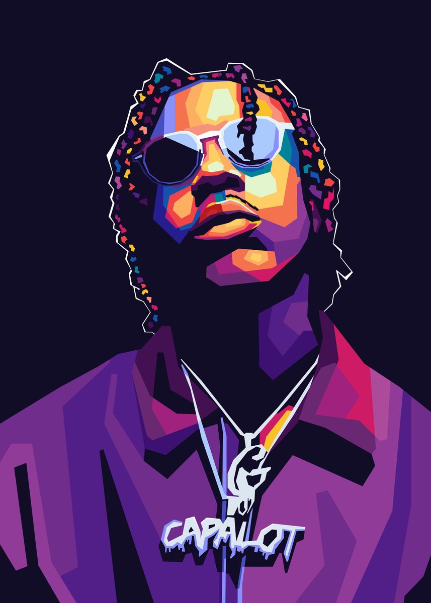 'Polo G' Poster, picture, metal print, paint by Azlan Xavier | Displate